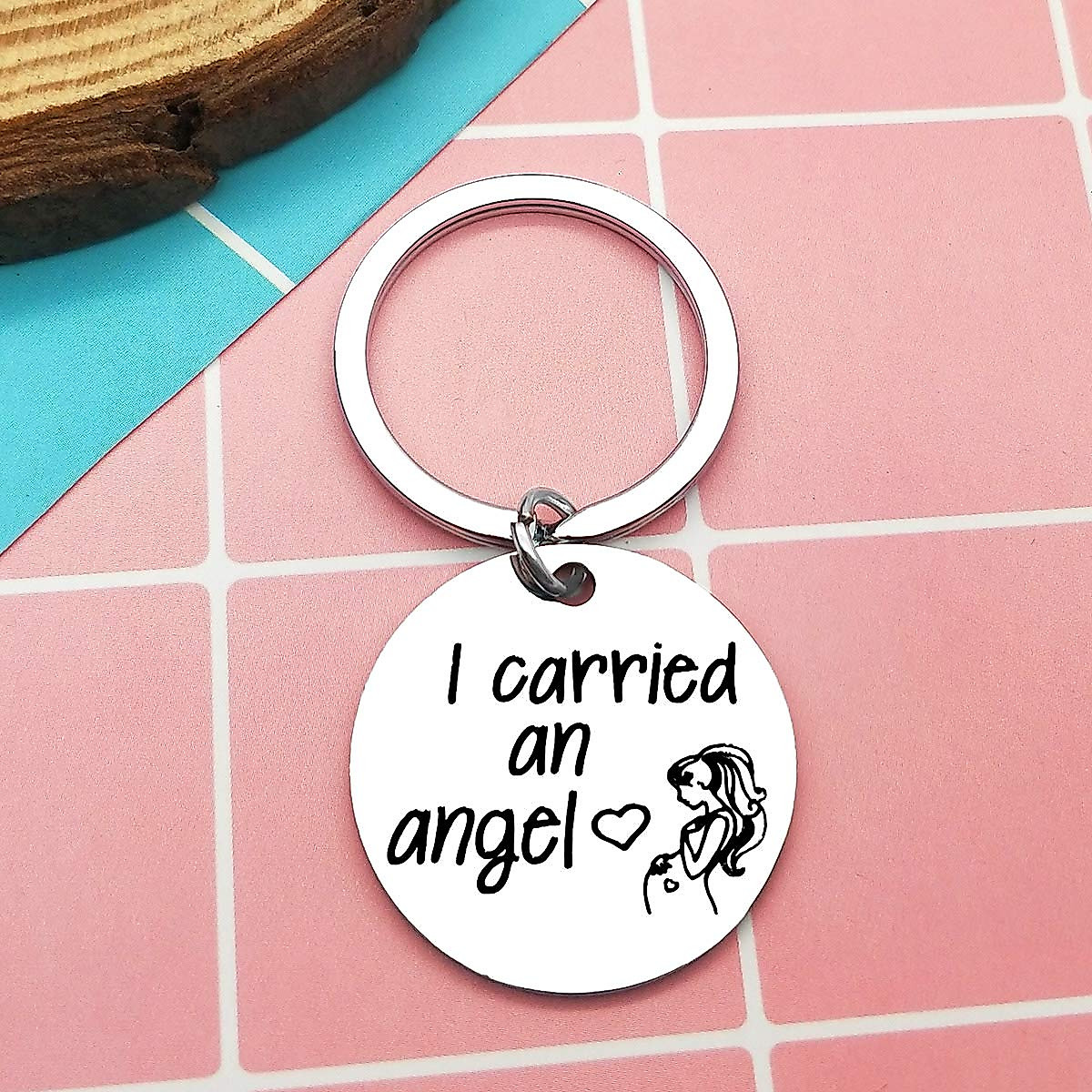 Mom Memorial Baby Gift Miscarriage Memorial Keychain I Carried An Angel Keychain Miscarriage Stillborn Infant Child Loss Memorial Gift Miscarriage Sympathy Gift Jewelry In Memory of Infant Child Gift
