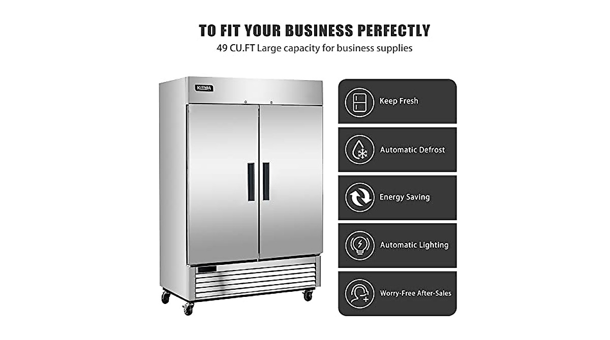 KITMA 54" Commercial Refrigerator - 49 Cu. Ft. Stainless Steel