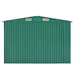 Outdoor Storage,Small Metal Shed,Tool Storage,for Garden,Backyard,Patio,Deck,Garden Shed 101.2" x 192.5" x 71.3" Metal Green