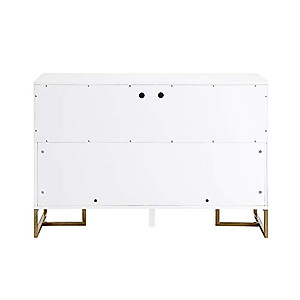 CosmoLiving by Cosmopolitan CosmoLiving Herringbone Unit, White Console