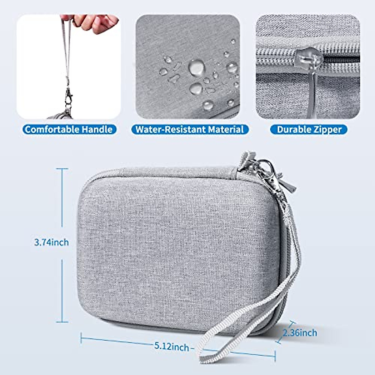 JADENS Case Compatible D110 Label Maker, Hardshell Label Maker Box for Niimbot Mini Label Printer Labeler with Handle for Organization & Storage Holder Tape Paper Roll & USB Cable (Box Only)