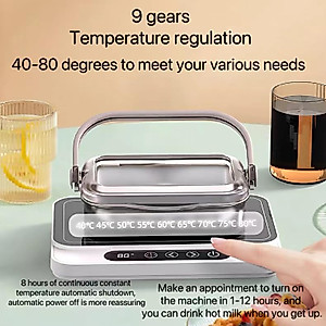 hot Plate，Electric Warming Tray， Warming mat for Food，Mini Microwave，Mug Warmer， Desk with Automatic Constant Temperature,Coffee Warmer for Desk， forBeverage, Milk, Tea and Hot Chocolate (White)