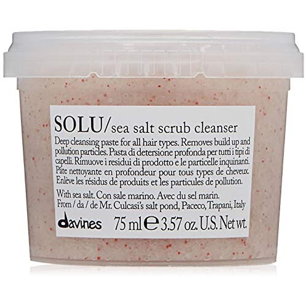 Davines Solu Sea Salt Scrub Cleanser, 3.57 Ounce (Pack of 1)