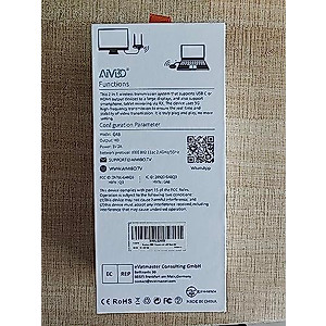 Wireless HDMI Transmitter and Receiver 4K, USB C & HDMI Dual Transmit Ports, HDMI & VGA Dual Screens, 2.4/5G Streaming Smooth Video/Audio Extender 165FT/50M for Mac, Cable Box,Phone, Laptop,Blu-ray