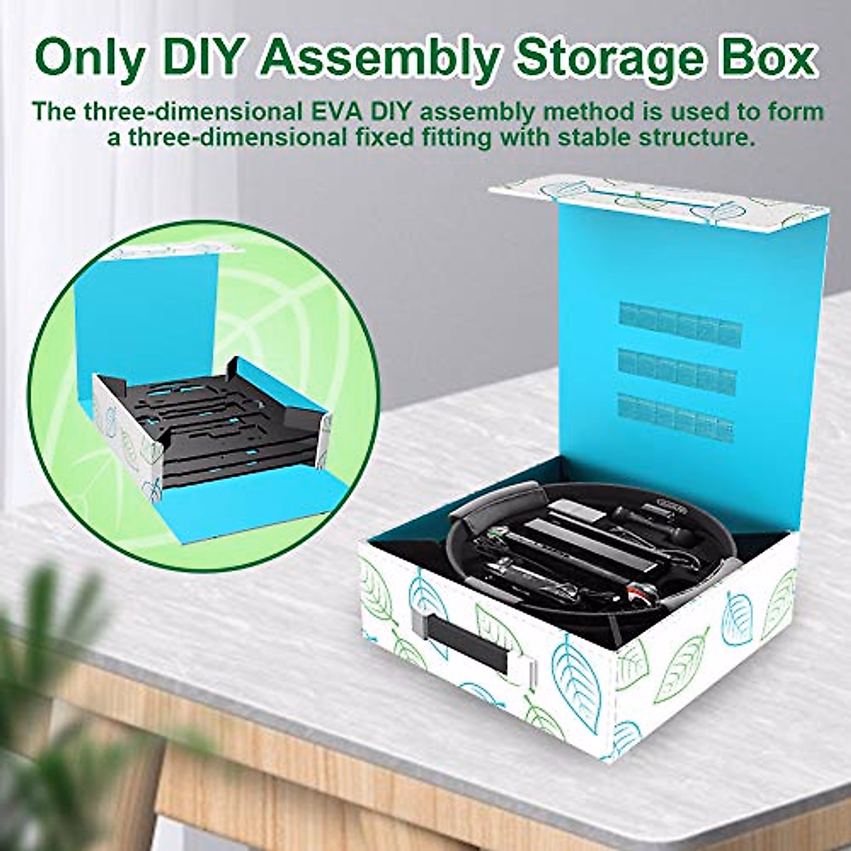 Buyfunny01 Switch Storage Box Magic Stick DIY Assembly Storage Case Host Protection Professional for Switch,49.5x35x5cm,White