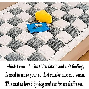 NELLN Cream-Coloured Large Plaid Square Pet Mat Bed Couch Cover Garden Chic Cotton Protective Couch Cover Protector (Color : A, Size : 70 * 150 cm)