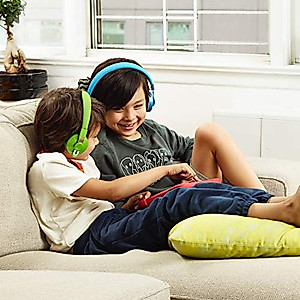 LilGadgets Untangled Pro Wireless Headphones for Kids, On-Ear Bluetooth Headphones with Built-in Microphone, No More Tangled Wires, Kids Headphones for School, Green