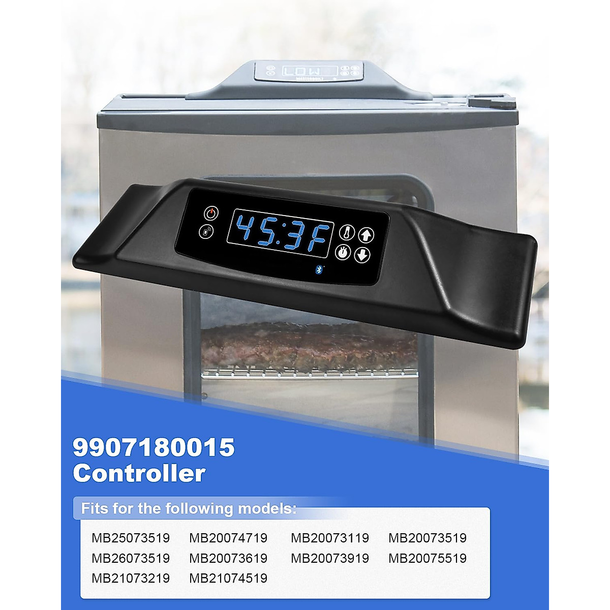 ULXIOM 9907180015 Controller Replacement Part Compatible with Masterbuilt Bluetooth Digital Electric Smoker, Digital Control Panel Fits for MB20074719 MB20073519 MB26073519 MB20073119 MB25073519