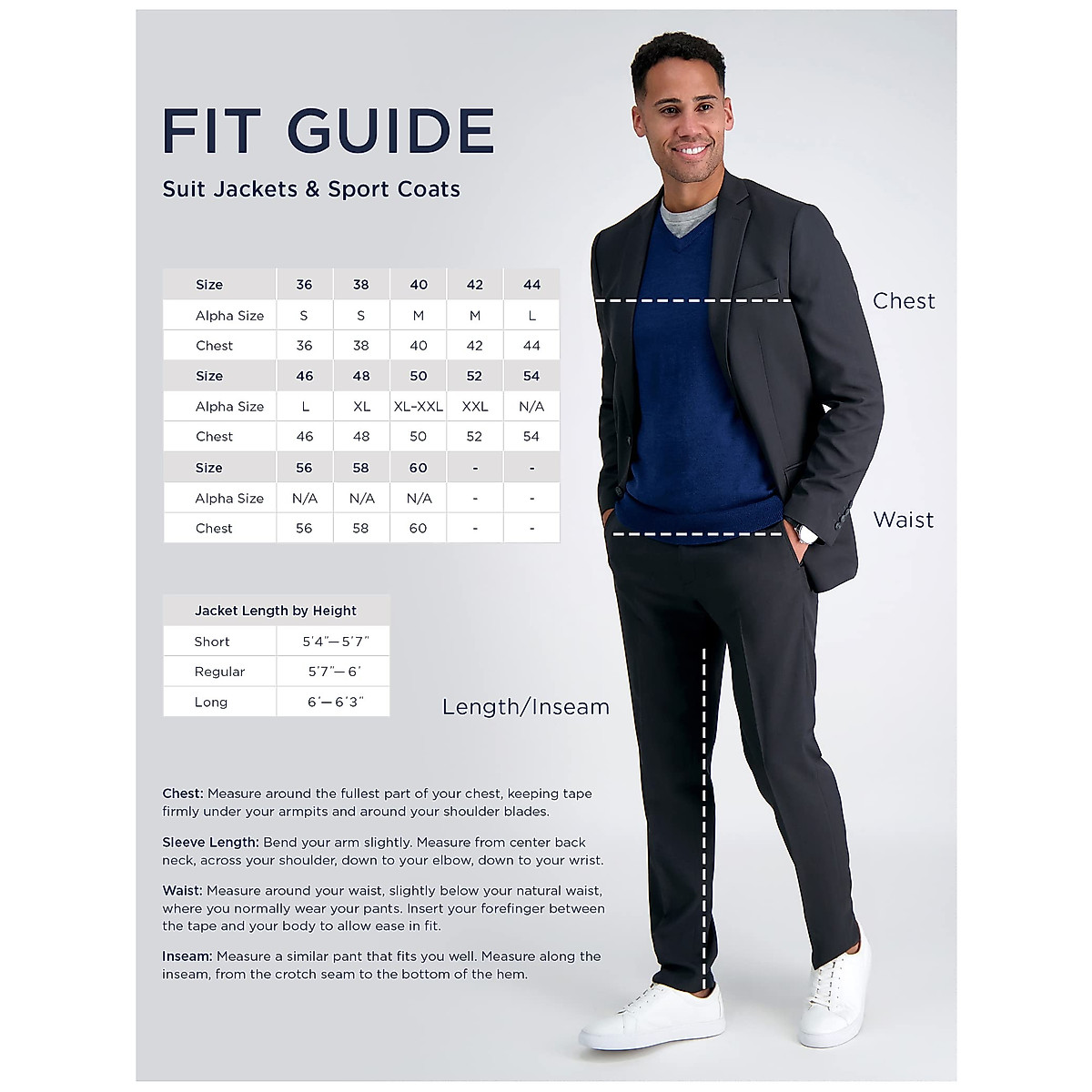 Haggar mens Active Series Stretch Slim Fit Separates Business Suit Jacket, Black, 36 US