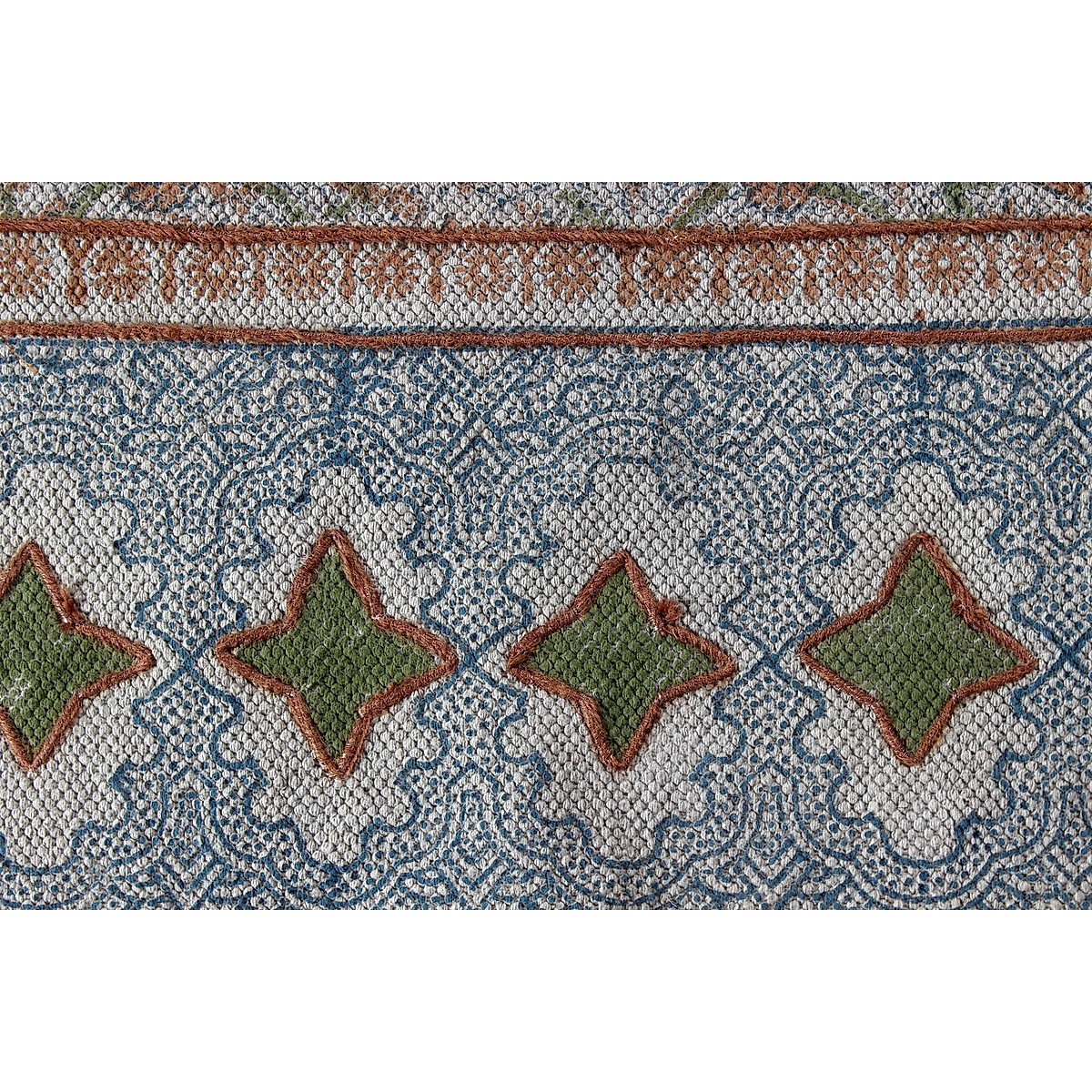 Boho Rug Area Rug Brown & Grey Handmade Dhurrie Rug Flat Weave Outdoor Beach Yoga Carpet Kilim Rugs for Bedroom Bathroom Lounge, Laundry Room 60x90 cm (2x3 Feet)