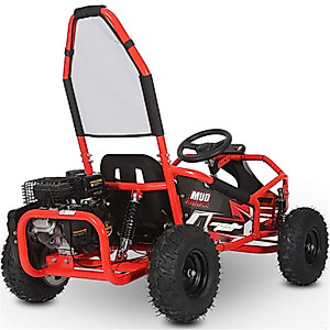 MotoTec Mud Monster 98cc Go Kart Full Suspension Red, 54x33x21