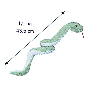 Doindute Green Plush Snake Stuffed Animal Toy, Soft Cuddly Plushie Hugger Toy for Boys & Girls, Birthday Gifts for Kids or Girlfriend, 17"