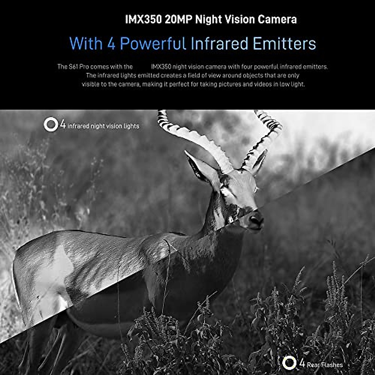 DOOGEE S61 Pro Rugged Smartphone Unlocked, 8GB+128GB Android 12 Waterproof Cell Phone, 48MP Camera + 20MP Night Vision Camera, 6.0"HD+,5180mAh, Dual SIM 4G Rugged Phone NFC/OTG/GPS, Transparent Black