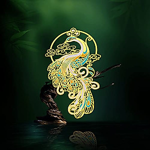 YotoTable Bookmark with Chain 2022 Gift for Women Men Her Him Boy Girl Kid Book Lover (Peacock)