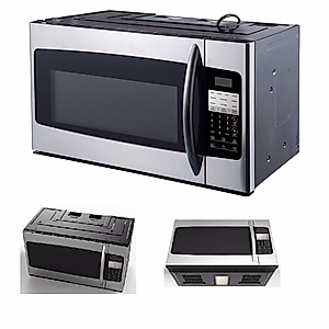 Smad 1.6 Cu. Ft. Over the Range Microwave 30 Inch with Vent, 1000 Watts Rangetop Microwave with 300 CFM, ECO Mode, LED Lighting and Child Lock, Stainless Steel