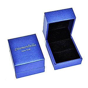 Diamonbella 101 facets 2 Carat Princess Cushion Cut NSCD Simulated Diamond Ring Band Set Solid 925 Silver Halo DBCUSHSET7 (Ring-Set, 6)