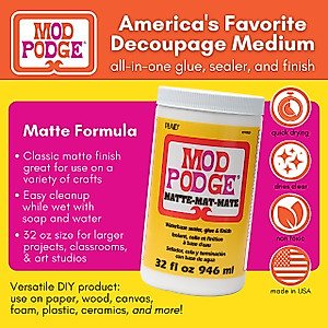 Mod Podge CS11303 Waterbase Sealer, Glue and Finish, 32 oz, Matte