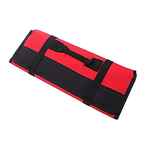 KICHOUSE 1pc Roll 22 Bag Chef Supplies Roller Bag Electronics Tool Kit Kitchen Bag Satchel Outdoor Tools Pouch Dinnerware Holder Cutlery Rack Red Oxford Cloth Repair