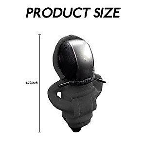 Huaione Car Gear Shift Knob Cover, Funny Shift Knob Hoodie Cover, Fashionable Sweater Design Gear Stick Cover Car Interior Decor Accessories for Women and Man (Black)