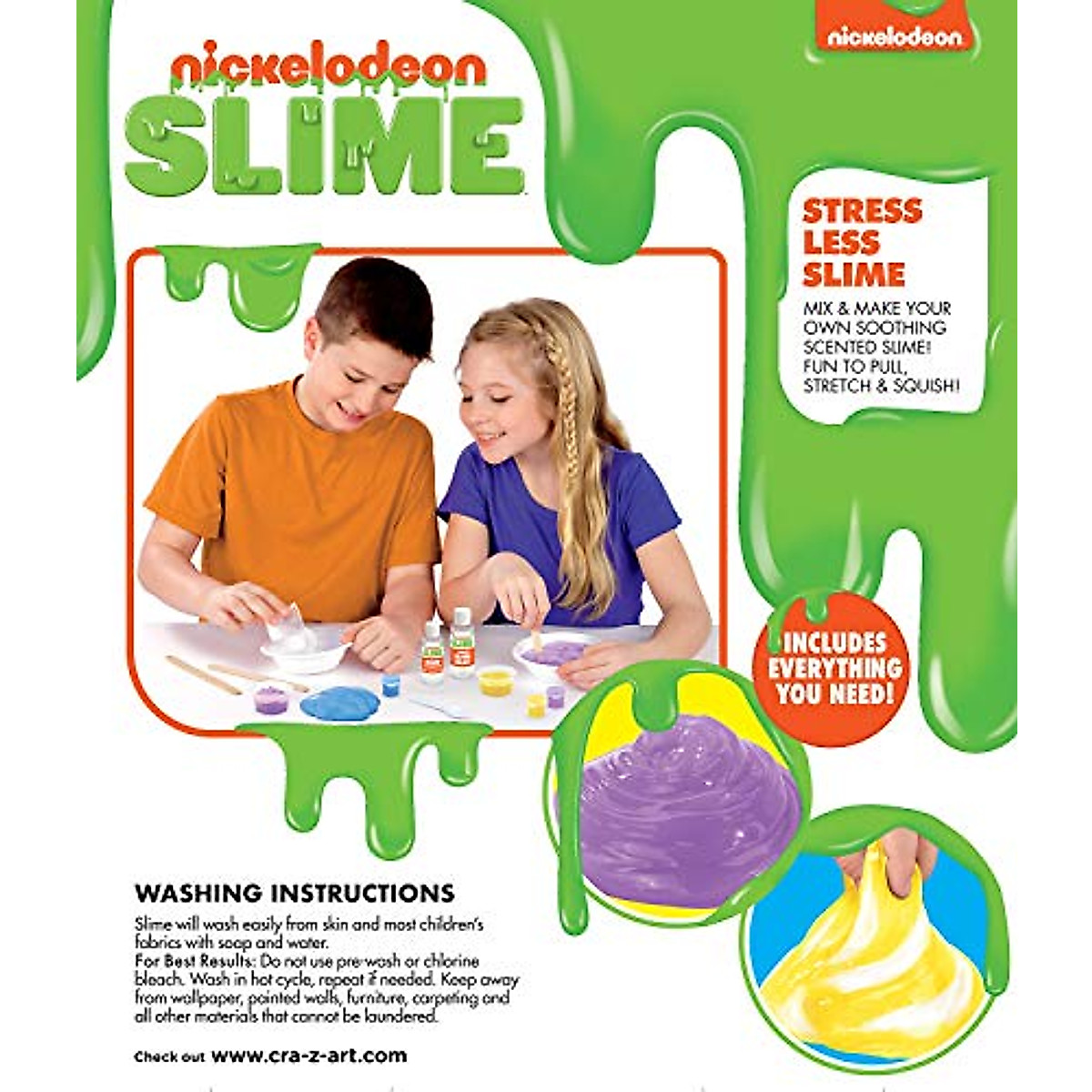 Cra-Z-Art Nickelodeon Stress Less Slime Box Kit