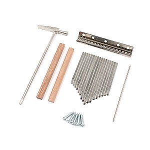 FarBoat Kalimba 17 Note Keys Thumb Piano with Mahogany Wood Bridges, Tuning Hammer, Screws, Saddle, Replacement Kit DIY Accessories