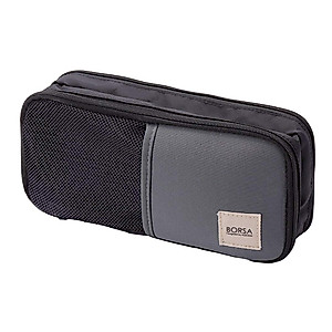 エレコム Elecom BMA-GP10BK Gadget Pouch, Storage Pouch, Bag-in-Bag, 3 Pockets, Stretchy Material, Lightweight, Black
