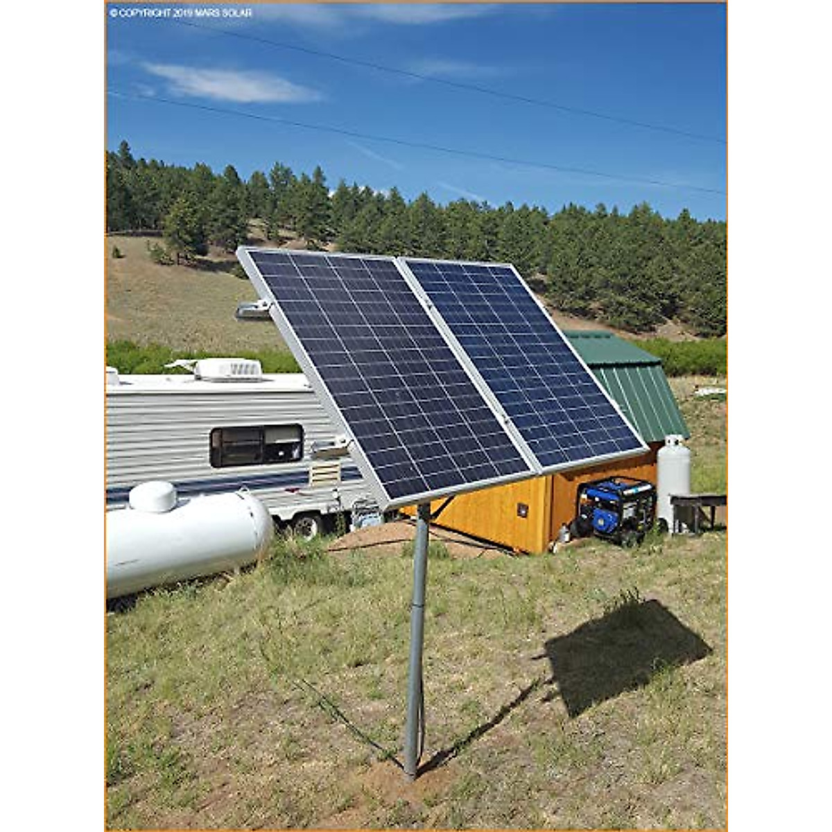 Mars Solar V2.0 Solar Panel Rack Mount / 2" (OD) Pole Mount Adjustable ...