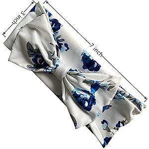 Newborn Swaddle Blanket, Baby Receiving Blanket Wrap with Headband for 0-3 Month Baby Girl and Boy(Blue), One size