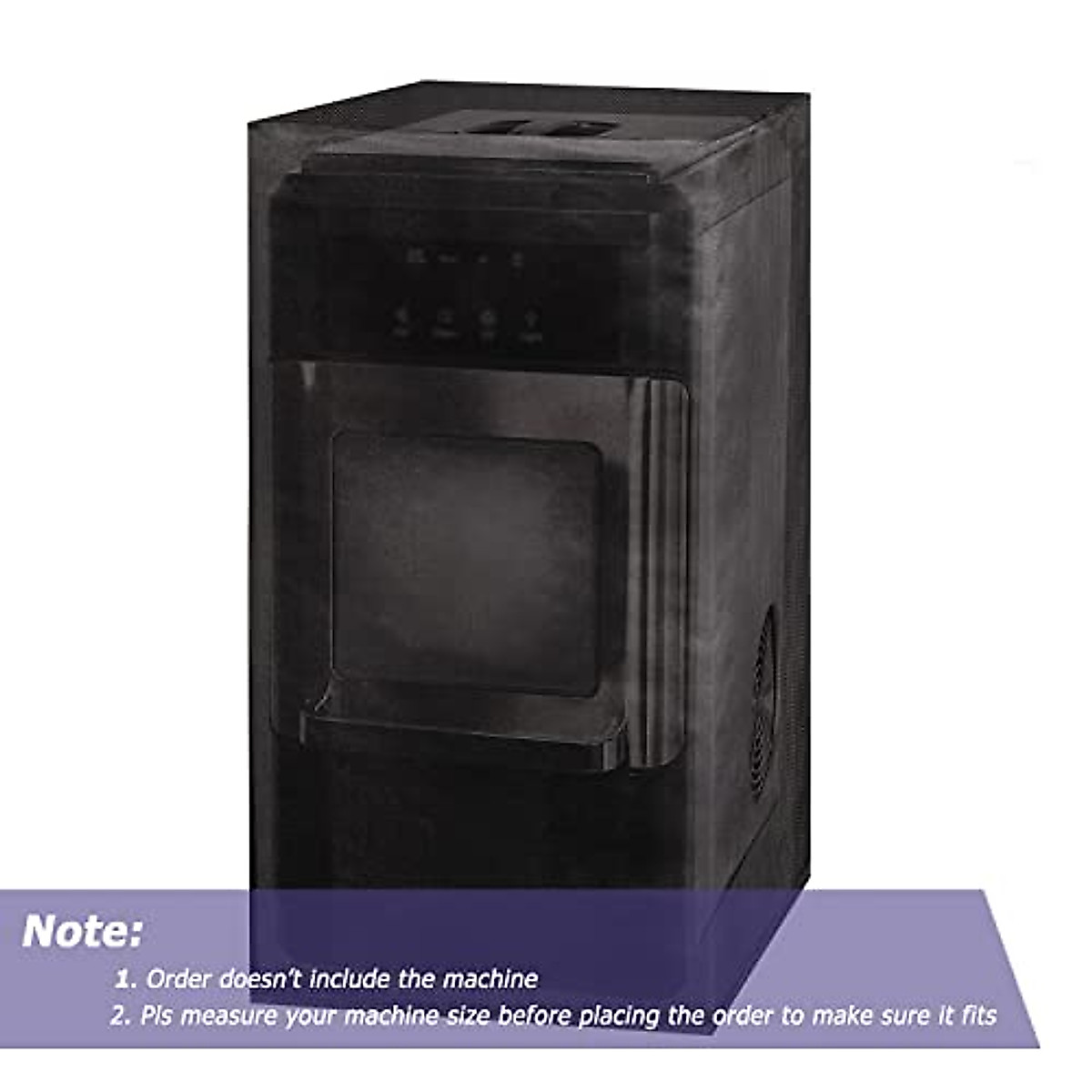 PASONIKA Ice Maker Food Processor Cover, Countertop Appliances Ice Machine Cover Stand Mixer Cover, Dust Resistant Protector, Black