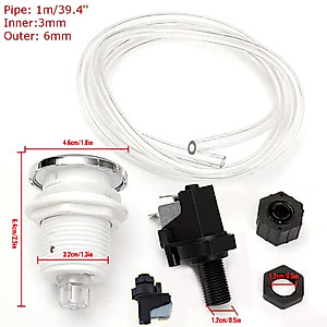 MEELYHOME 1 Set Pneumatic Switch for Garbage Disposal 16A On Push Button Switch, as the picture shows
