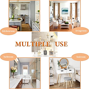 AOTENG STAR Clear Makeup Organizer Bathroom Vanity Skin Care Organize, Cosmetic Display Case, Makeup Holder Ideal for Bedroom Bathroom Storage Countertop (11.8" L x 8.27" W x 5.9" H（2-Tier）)