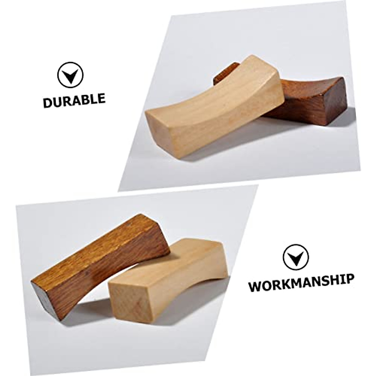 Hemoton 12pcs Single Concave Chopstick Rest Chopsticks Stand Flastwrae Rest Rack Spoon Fork Holder Chopsticks Holder Stand Utensil Holder Chopstick Holder Wooden Tableware Simple