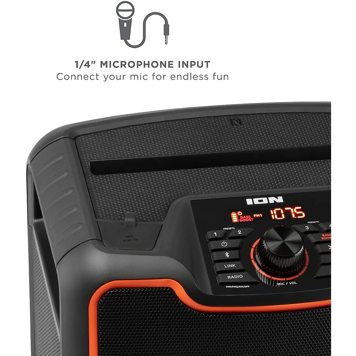 Ion Sport XL - High-Power All-Weather Rechargeable Bluetooth and NFC Enabled Speaker - MK3 (Renewed)