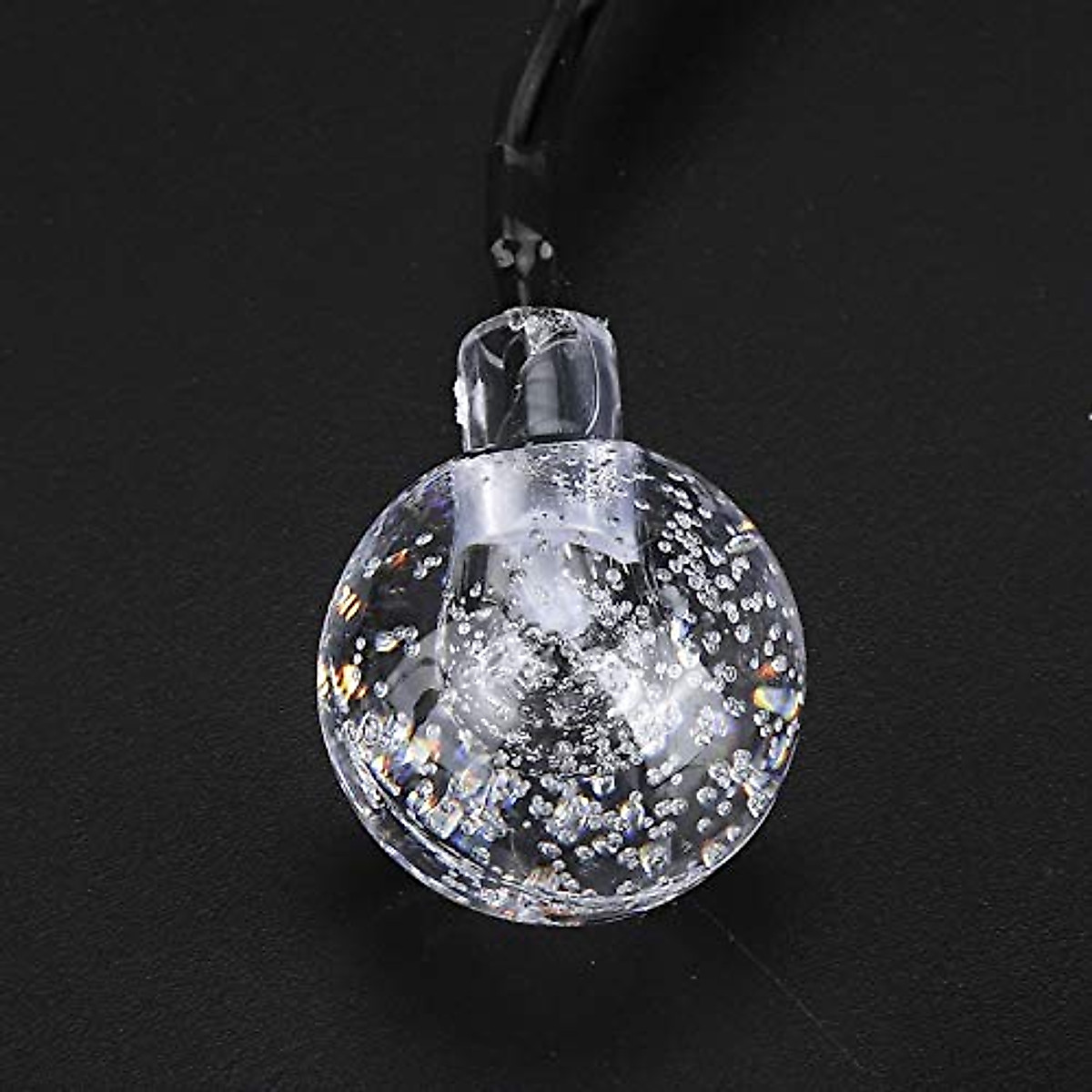 Outdoor String Lights, Waterproof Christmas Decoration Light, 19.7 Feet 30 LED Solar Powered Patio Lights Super Bright with Support Pillar Fairy Lights for Xmas Tree Garden Home (Warm Yellow)