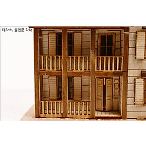 DESKTOP Wooden Model Kit Western House 1 by Young Modeler