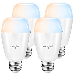 Sengled Zigbee Smart Bulbs, Tunable White 2700K~6500K, Hub Required, Dimmable via Wall Switch, Works with SmartThings and Echo Plus with Built-in Hub, Daylight A19 E26, Voice & APP Control, 4 Pack