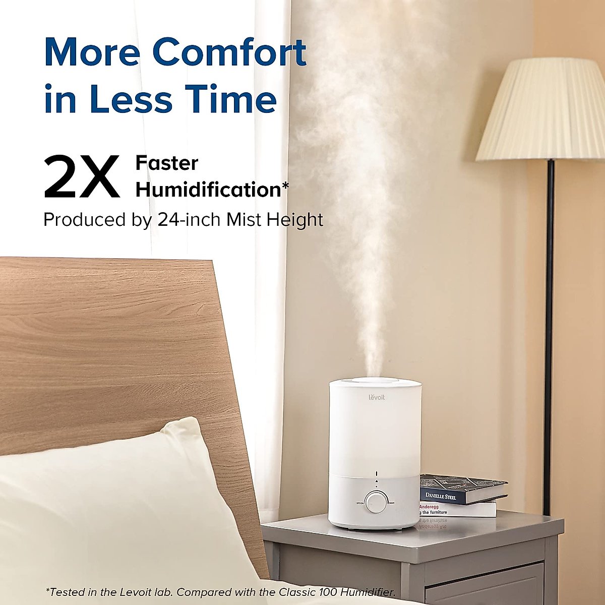 LEVOIT Humidifiers for Bedroom Large Room, 3L Cool Mist Top Fill Oil Diffuser & LEVOIT Smart Cool Mist Humidifiers for Bedroom, Top Fill Essential Oil Diffuser with Sensor