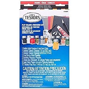 Testors Flat Finish Enamel Paint Set, Packaging may vary