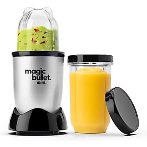 ADEMA MAGIC BULLET Silver/Black Mini Compact Personal Food Blender 14 oz.