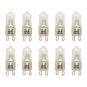 Vstar G9 50W Halogen Bulb 120-Volt Base G9 Halogen Bulb,10 Pack