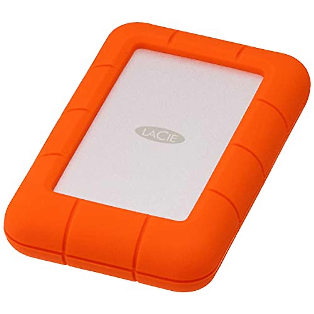 LaCie Rugged Mini, 5T,B USB 3.0 Portable 2.5 inch External Hard Drive for PC and Mac, Orange/Grey, with Rescue Services (STJJ5000400)