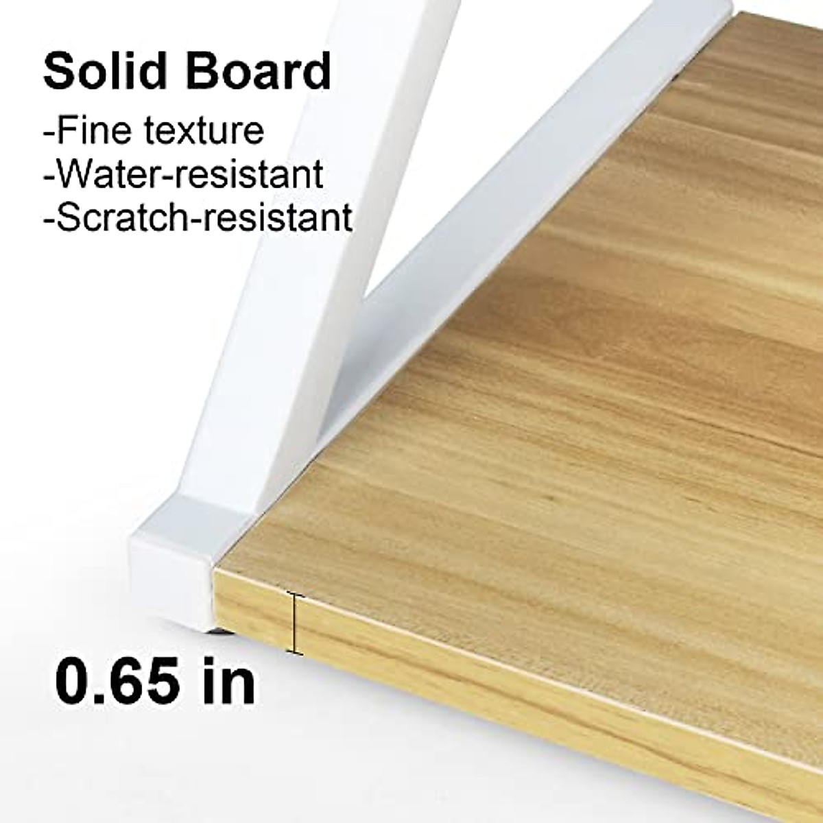 DUNCHATY Wood Printer Stand with Storage Under Desk Shelf Printer Table Stand for Office Storage Organizer, Desktop Stand with Adjustable Anti-Skid Pad, 2 Tier Printer Organizer Stand for Home Office