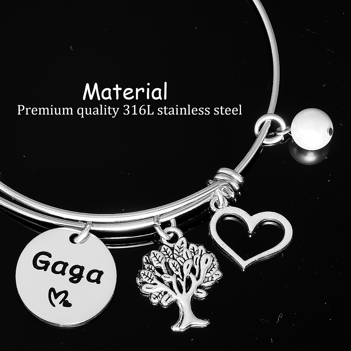 AHAETH Gaga Gifts for Grandma from Grandkis Bracelets Gaga Birthday Jewelry Gaga Bracelet