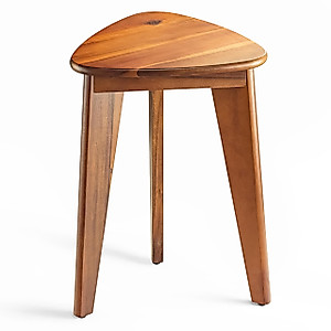 18" Corner Shower Foot Rest - Wooden Showers Stool Seat for Shaving Legs - Small Corner Shower Benches for Inside Shower - Waterproof Bath Step Stools Bench for Bathroom (Height - 18in, Acacia)