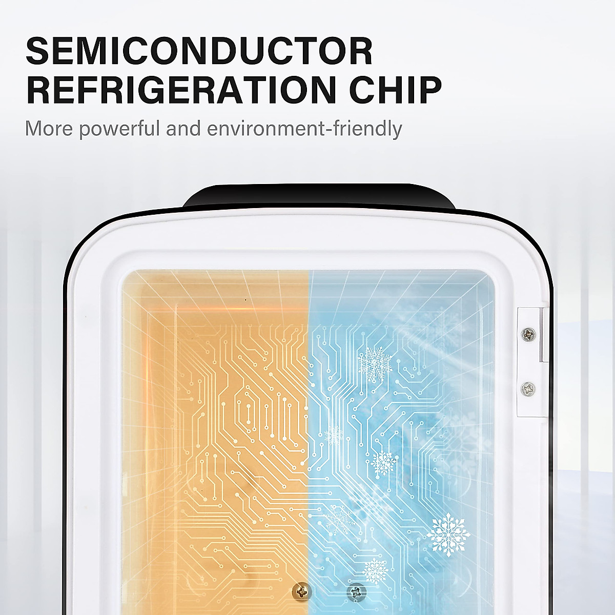 Simple Deluxe Portable Mini Fridge, 4L/6 Can Cooler and Warmer Compact Refrigerator for Skincare, Cosmetics, Beverage, Food, 110V AC/12V DC, for Bedroom, Black, Office, Car, Dorm, Freon-Free, Black