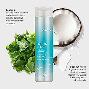 Joico HydraSplash Hydrating Shampoo | For Fine, Medium, Dry Hair | Replenish Moisture | Add Hydration & Softness | With Sea Kelp & Coconut Water | 10.1 Fl Oz