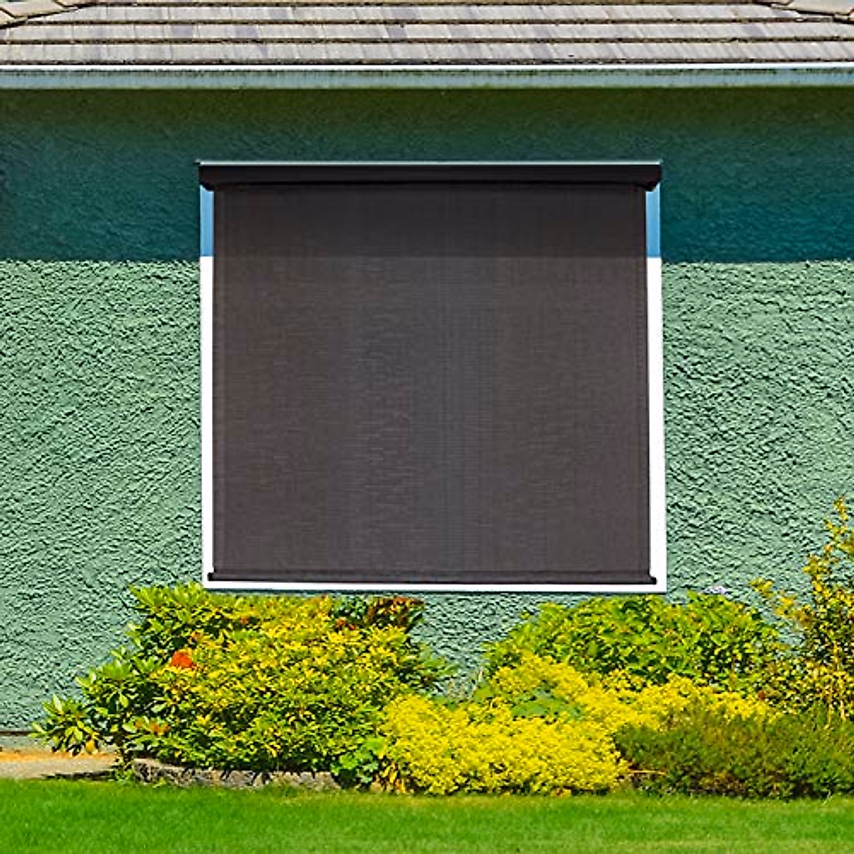 Keystone Fabrics E70.108.60 Premium Outdoor Sun Shade, 10' Wide x 8' Drop, Kona