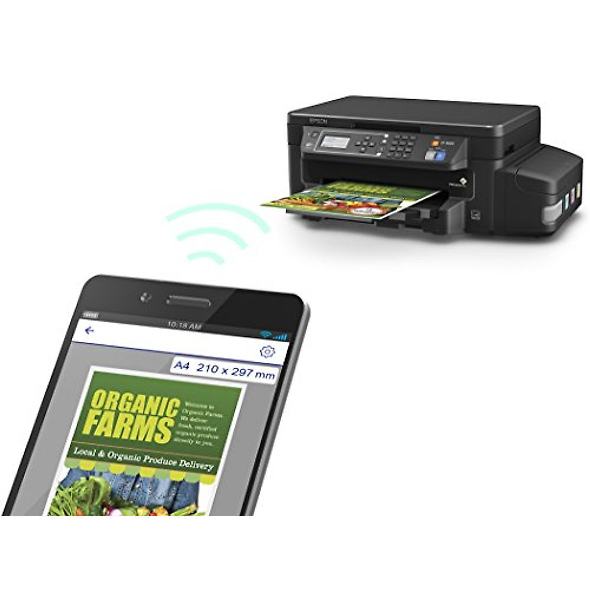 Epson ET-3600 EcoTank Wireless Color All-in-One Supertank Printer with Scanner, Copier & Ethernet