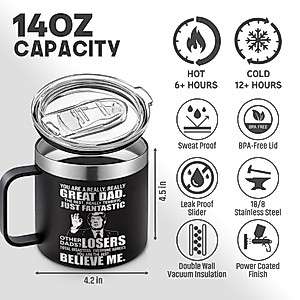 Gifts for Dad from Daughter, Son - Christmas Gifts for Dad, Dad Christmas Gifts - Dad Gifts for Birthday, Birthday Gifts for Dad, Dad Birthday Gift, Happy Birthday Dad, Dad Birthday - Dad Mug 14Oz