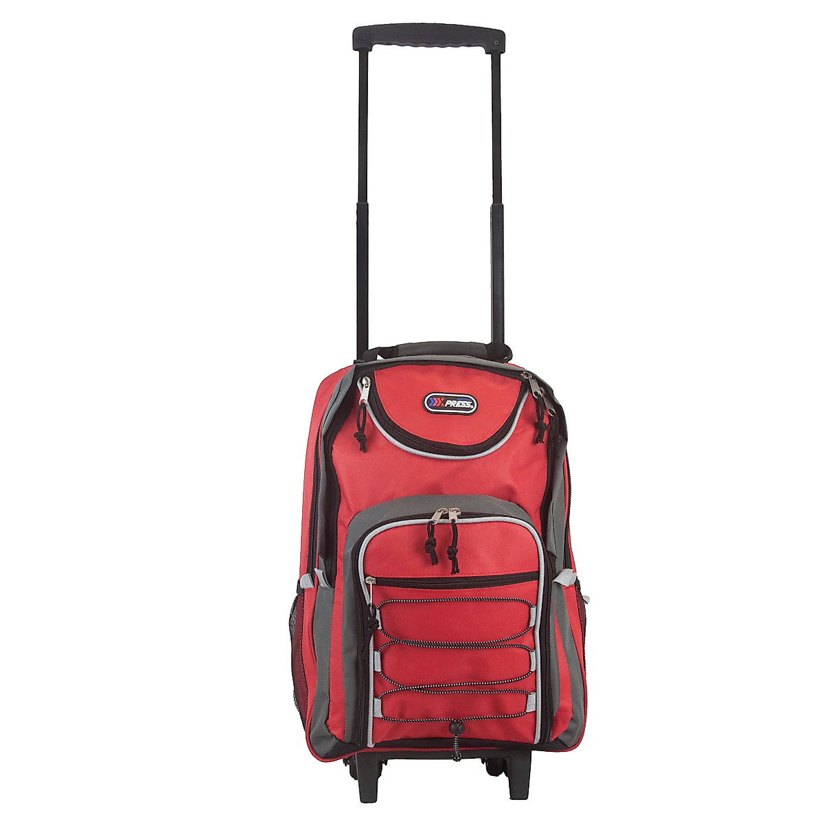 New York XPress Double Handle Rolling Backpack with Mesh/Multi-Pockets (Red)